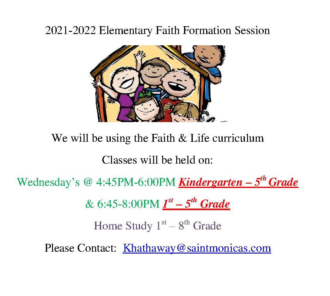 Elementary Faith Formation – St. Monica